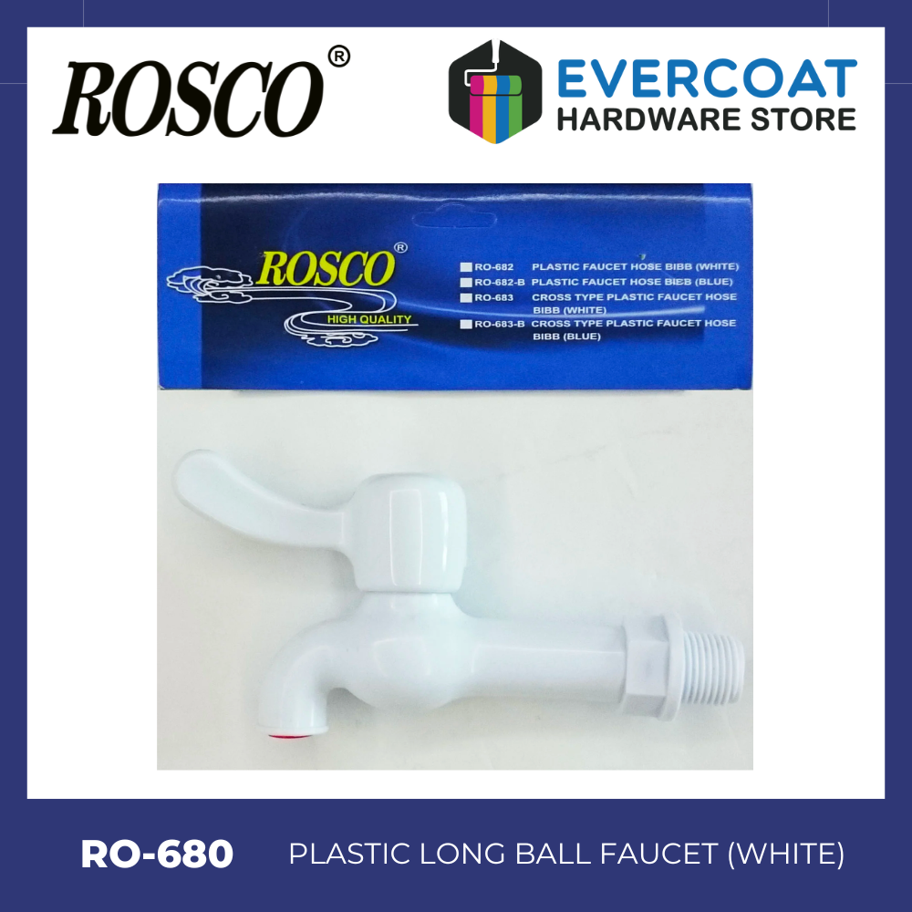 RO-680 Rosco Plastic Long Ball Faucet (White) – Evercoat Painting Supplies