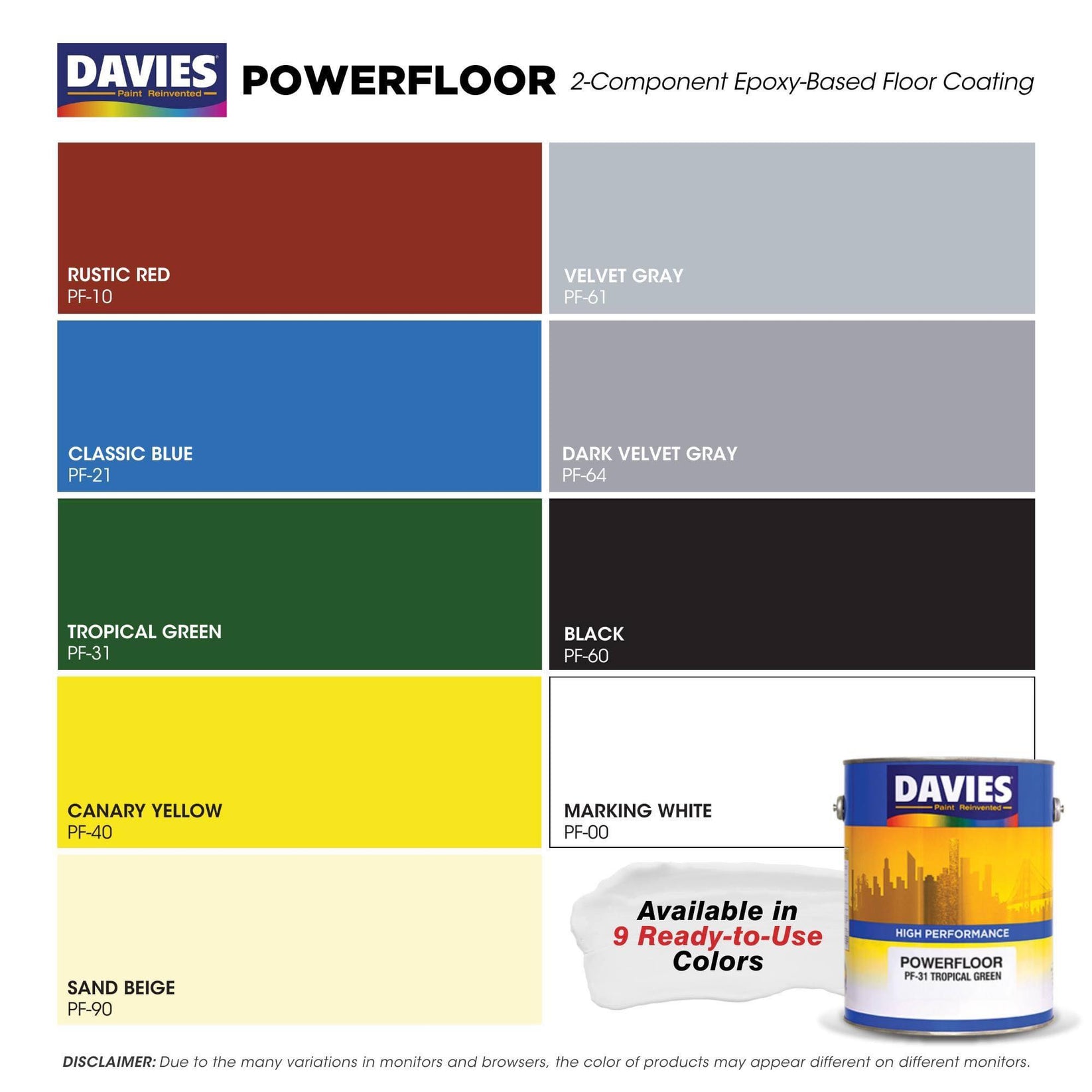 Davies Powerfloor™ Floor Coatings – Evercoat Painting Supplies