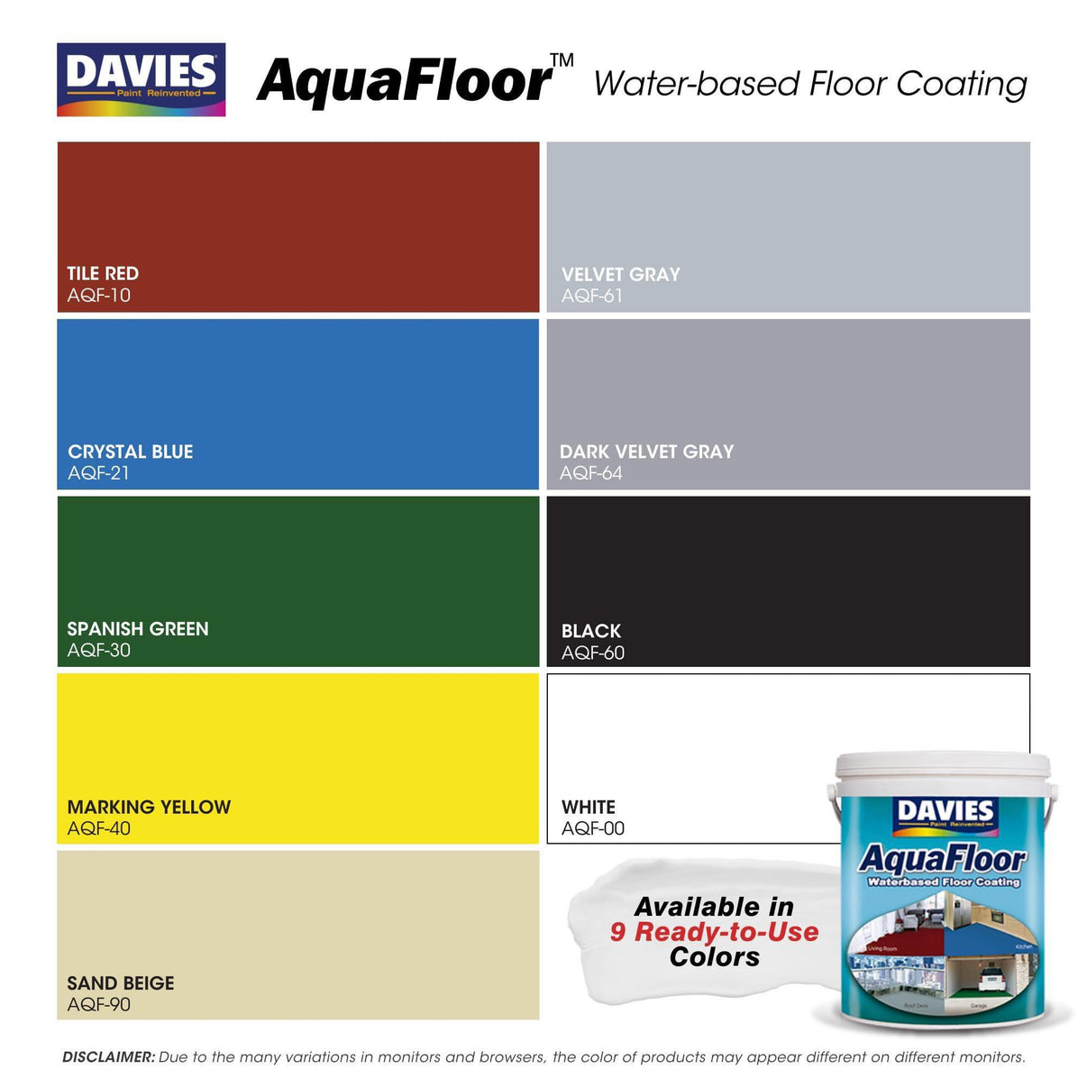 Davies Aquafloor™ Water-Based Floor Coating – Evercoat Painting Supplies