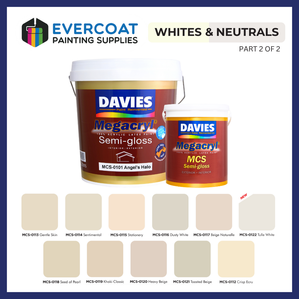 Megacryl® MCS™ Semi Gloss 100% Acrylic Premium Latex Paint (Whites & N ...