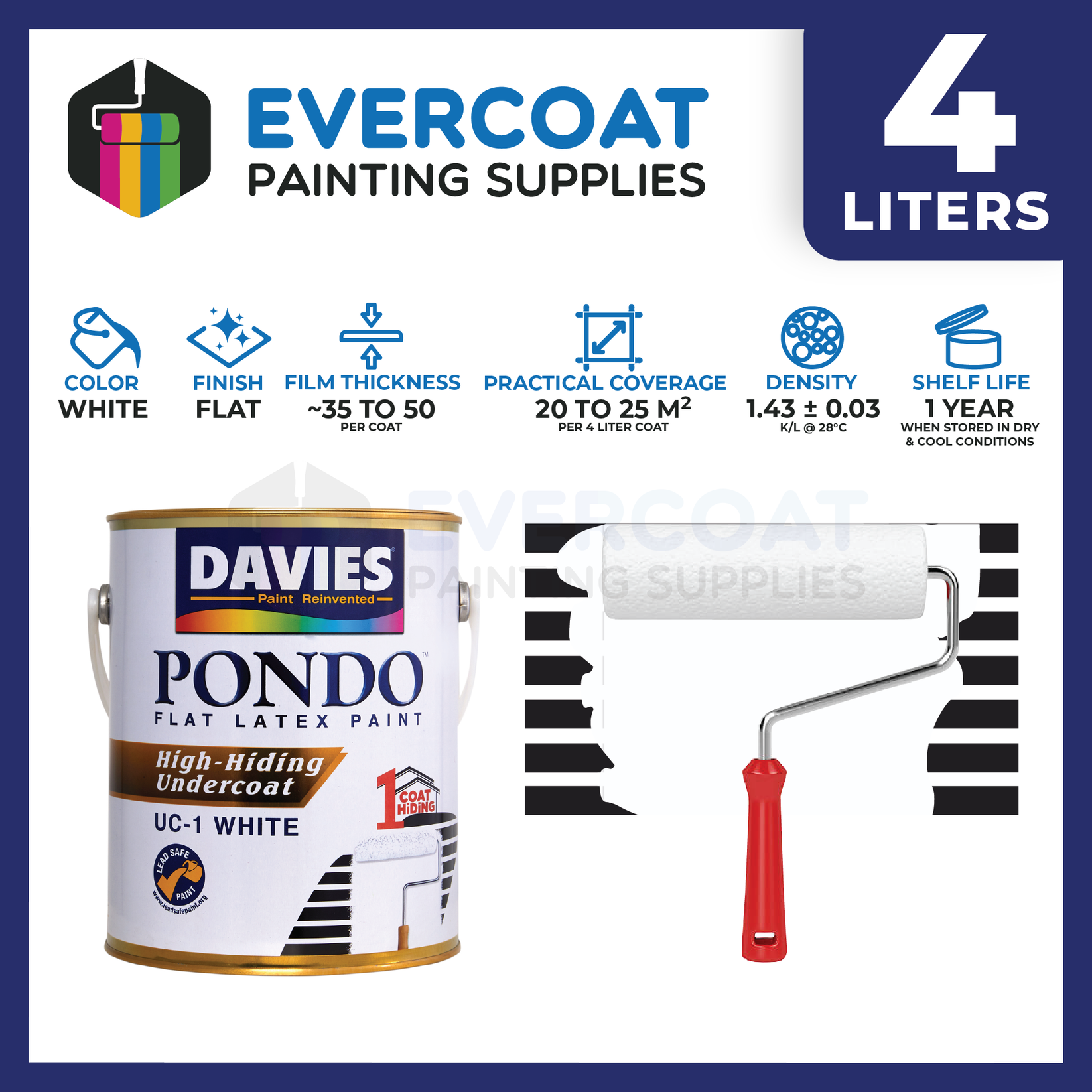 Davies Pondo™ 100% Acrylic Latex Paint – Evercoat Painting Supplies